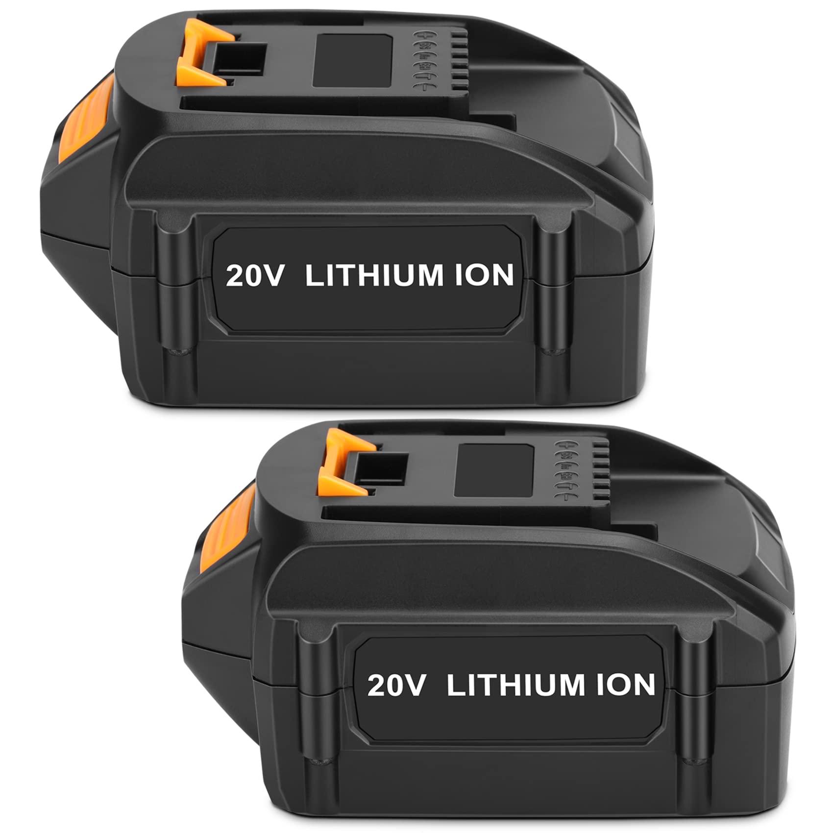 KUNLUN 2Pack Replacement for Worx Battery 20V 5.5Ah Lithium Compatible for Worx 20-Volt Battery WA3575 WA3578 WA3520 WA3525 WG151s WG155s WG251s WG255s WG540s WG545s WG890 WG891 Cordless Tools