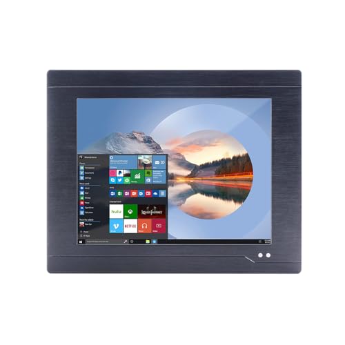 HUNSN IP68 Full Waterproof 12.1 Inch Industrial All in One Panel PC, Resistive Touch Screen, J1900, Windows 11 / Linux Ubuntu, PW18, 2 x RS232, RS485, 2 x LAN, 3 x USB, 12-24V DC, 8G RAM, 128G SSD