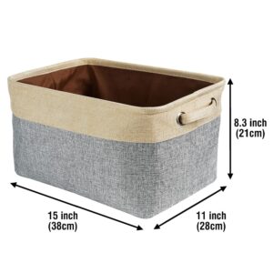 MALIHONG Personalized Foldable Storage Basket with Lovely Dog Rottweiler Collapsible Sturdy Fabric Pet Toys Storage Bin Cube with Handles for Organizing Shelf Home Closet, Grey and White