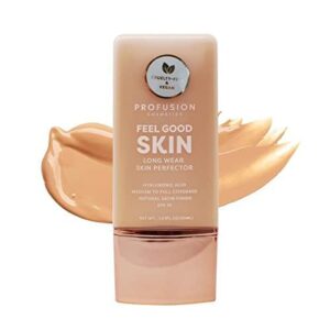 Profusion Cosmetics Lightweight Liquid Foundation for a Flawless and Elegant Radiance, Breathable Makeup for Improves Uneven Skin Tone, Cruelty-Free - Light 1