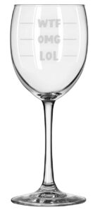 artisan owl wtf omg lol keep pouring - vino funny 12oz stemmed wine glass