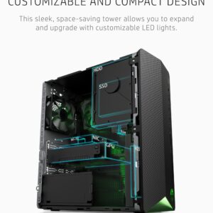 HP Pavilion Gaming PC, NVIDIA GeForce GTX 1650, 10th Gen Intel Core i3-10105, 8 GB RAM, 256 GB SSD, Windows 11, Wi-Fi 5 & Bluetooth 4.2, 9 USB Ports, Pre-Built Gaming PC Tower (TG01-1220, 2021)