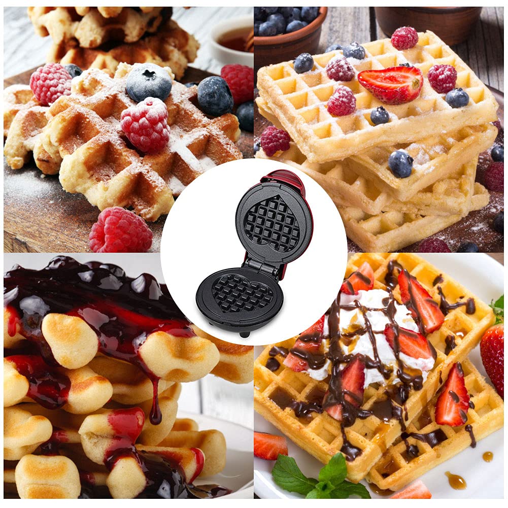 Hovico Mini Electric Waffles Maker Bubble Egg Cake Oven Breakfast Waffle Machine, Premium Non-Stick Plates