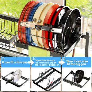 ADBIU 2024 Over The Sink Dish Drying Rack (Adjustable Height/Length) Snap-On Design 2 Tier Large Dish Drainer Kitchen Organization and Storage 24" - 35.6"(L) x 12"(W) x 19" - 22"(H)