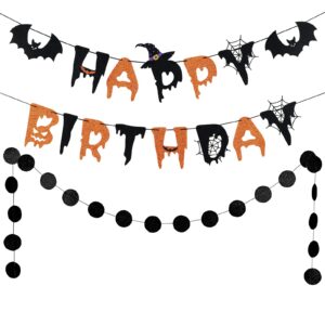 halloween happy birthday banner orange black halloween witch birthday banner hocus pocus birthday banner for halloween hocus pocus birthday decorations halloween witch birthday supplies