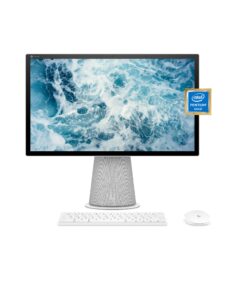 hp chromebase 21.5" all-in-one desktop, intel pentium gold 6405u processor, 4 gb ram, 64 gb storage, rotating full hd ips touchscreen, chrome os, bluetooth keyboard and mouse combo (22-aa0012, 2021)