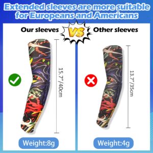 Aresvns Tattoo Sleeves Cover 20PCS,Temporary Tattoo Arm Sunscreen Sleeves Unisex Stretchable Cosplay Accessories