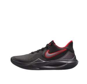 nike precision 5, anthracite/mtlc dark grey-gym red-black, 10