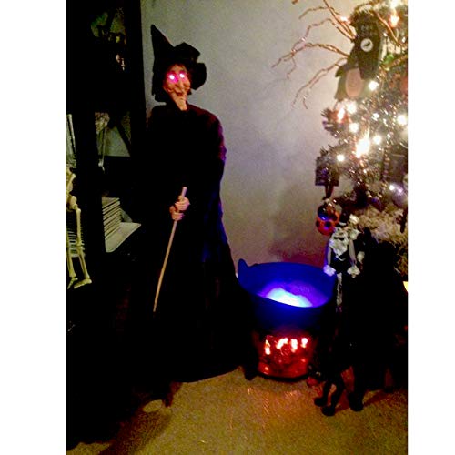 Halloween Mist Maker,Halloween Lights fog Machine Ultrasonic Mist Water Pond Fogger 12 LED Red Yellow and Blue Light Flashes for Halloween Party Decorations and Rockery Fishtank Vase Birdbath Deco