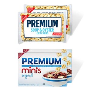 premium saltine crackers variety pack, 2 bags oyster crackers , 2 boxes minis saltine crackers, 4 packs