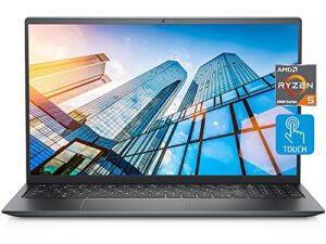 dell 2022 newest inspiron 5515 laptop, 15.6" full hd led touchscreen, amd ryzen 5 5500u, webcam, backlit keyboard, fingerprint reader, wifi, win 10 home, mist blue (16gb ram | 512gb pcie ssd)