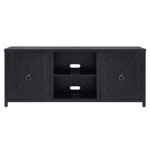 Henn&Hart Rectangular TV Stand for TV's up to 65" in Black, Electric Fireplace TV Stands for the Living Room