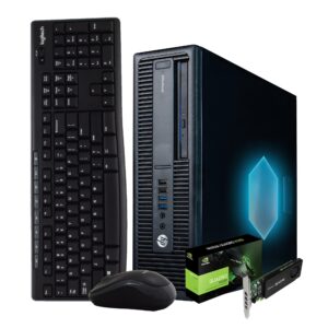 hp computer for editing, workstation pc desktop with powerful 6th gen intel core i5, nvidia quadro k1200 4gb, 1tb ssd 1tb hdd additional storage, 16gb ddr4 ram, wifi, windows 10 (renewed)