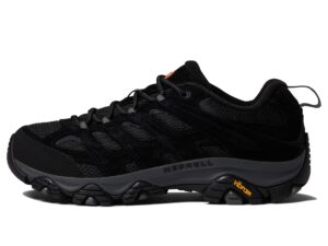 merrell mens moab 3 hiking shoe, black night, 11 wide us