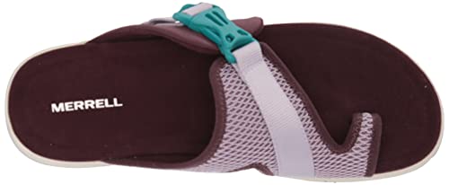 Merrell Women's Alpine Cush Wrap Wedge Sandal, Burgundy, 8