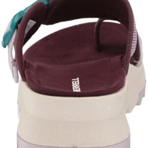 Merrell Women's Alpine Cush Wrap Wedge Sandal, Burgundy, 8