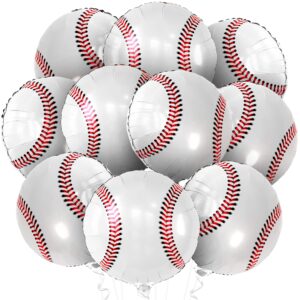 katchon, big 10 pieces baseball balloons - 18 inch, baseball party decorations | softball balloons, baseball birthday decorations | baseball birthday party supplies | baseball decorations for party