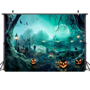 dudaacvt 7x5ft halloween backdrop horror moon night scary cemetery pumpkin lantern backdrop for halloween kids adult family party birthday banner decor halloween photo backdrop d612