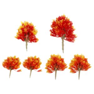 quluxe 6 pcs model maple tree scenery model tree mixed model trees for model train railway architecture diorama diy scenery landscape