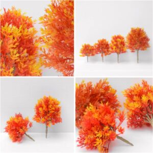 Quluxe 6 Pcs Model Maple Tree Scenery Model Tree Mixed Model Trees for Model Train Railway Architecture Diorama DIY Scenery Landscape