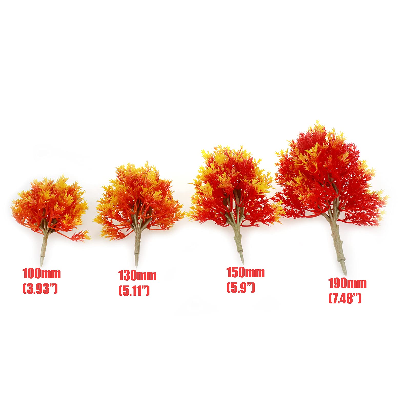 Quluxe 6 Pcs Model Maple Tree Scenery Model Tree Mixed Model Trees for Model Train Railway Architecture Diorama DIY Scenery Landscape