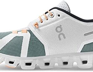 ON Women's Cloud 5 Push Sneakers, White/Cobble, 10.5