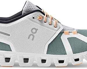 ON Women's Cloud 5 Push Sneakers, White/Cobble, 10.5