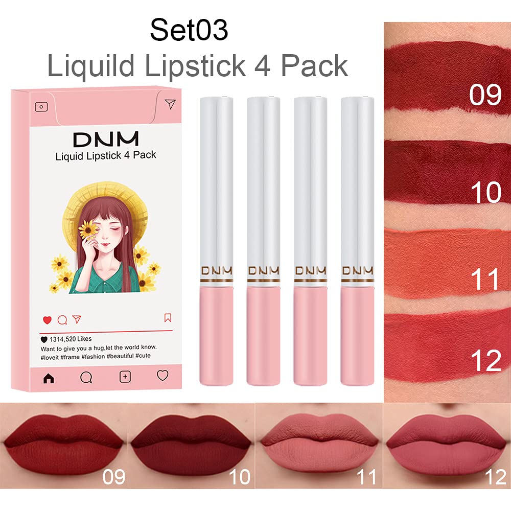 16Pcs Mini Matte Waterproof Liquid Cigarette Lipstick Set Kit, 16 Colors Litte Smoke Tube Red Matte Matt Velvet Lipstick Lip Gloss Stain Set for Women Girls Long Lasting 24 Matt Liquid Lipstick+Set