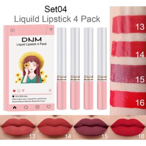 16Pcs Mini Matte Waterproof Liquid Cigarette Lipstick Set Kit, 16 Colors Litte Smoke Tube Red Matte Matt Velvet Lipstick Lip Gloss Stain Set for Women Girls Long Lasting 24 Matt Liquid Lipstick+Set