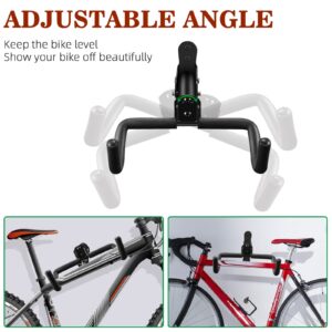 DIRZA Bike Wall Mount Garage Bike Rack Adjustable Bike Hanger Storage Bike in Garage Home,Horizontal Bike Hook Bike Holder for MTB,Road Bike,Hybrid Bikes