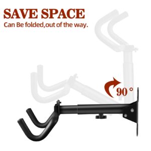 DIRZA Bike Wall Mount Garage Bike Rack Adjustable Bike Hanger Storage Bike in Garage Home,Horizontal Bike Hook Bike Holder for MTB,Road Bike,Hybrid Bikes