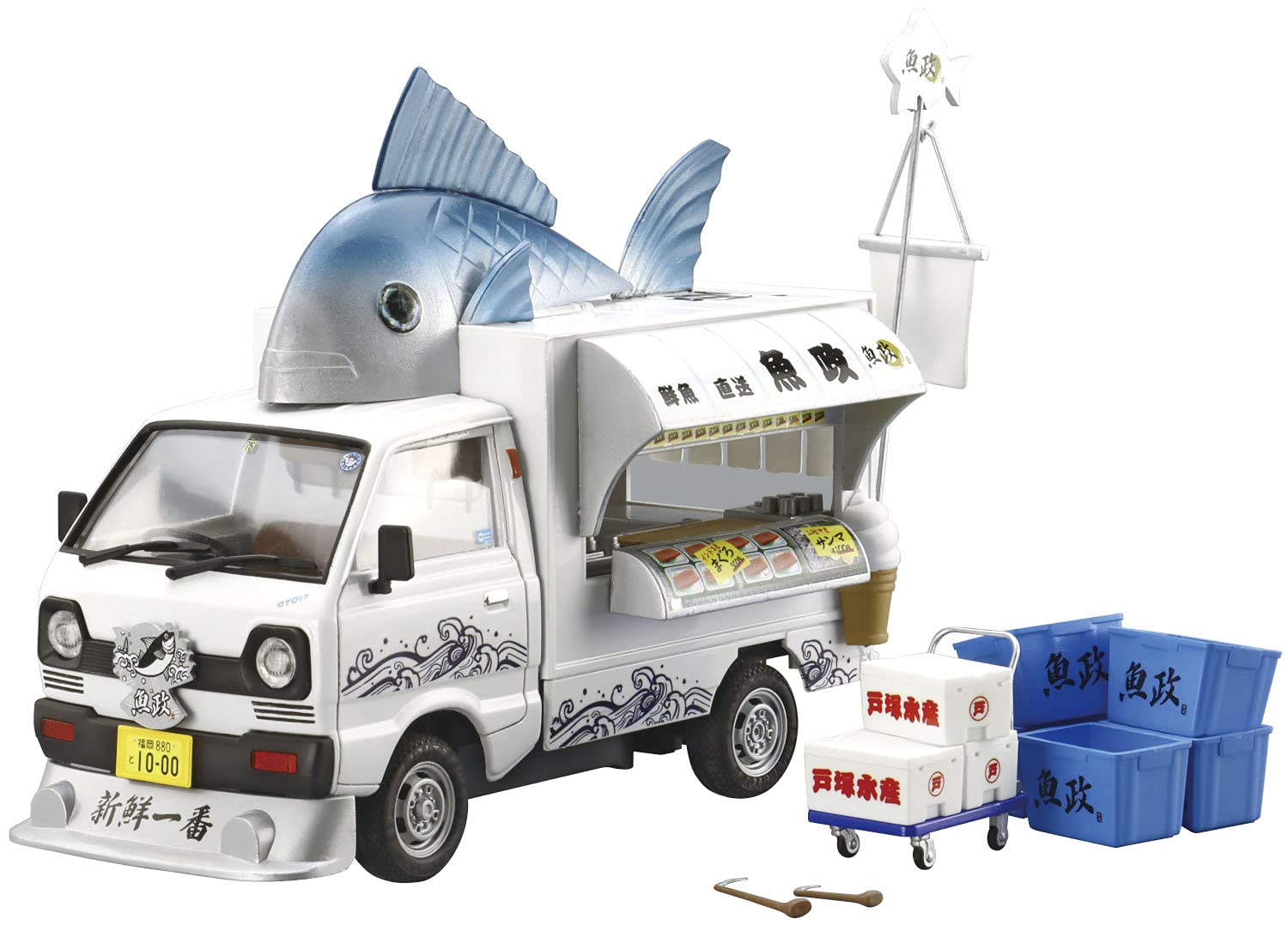 Aoshima 1/24 Mobile Sales Series No.1 Fishmonger Plastic Model