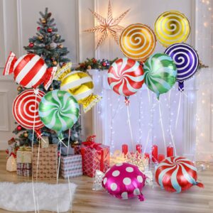 23PCS Sweet Candy Bar Balloons 18" Foil Mylar Lollipop Christmas Balloons for Holiday Baby Shower Birthday Party Supplies Decorations