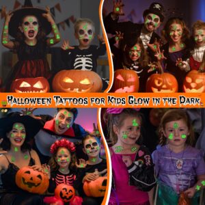 288PCS Assorted Halloween Tattoos for Kids Party Favors - Temporary Tattoo for Goody Bags Fillers Trick Or Treat Gifts - Includes Pumpkin/Skull/Ghost/Monster