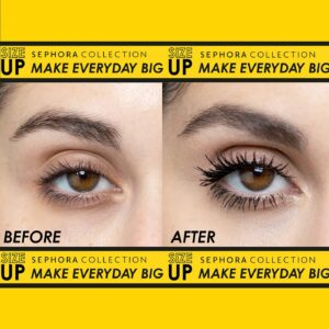 Sephora Collection Size Up Mascara | Mini Size 5ml 0,16 fl oz | +180% XXL Immediate Supersized Volume for Lashes | Vegan