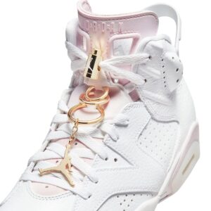 Jordan Womens Air 6 WMNS DH9696 100 Gold Hoops - Size 11.5W