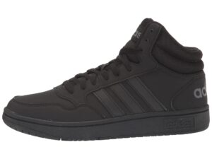 adidas men's hoops 3.0 mid black/black/grey 9.5