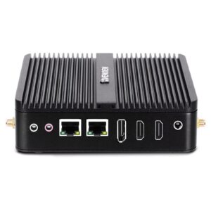 venoen fanless mini pc windows 11, 12th gen celeron j6412, 8gb ddr4 ram, 256gb ssd, 2.5inch sata, dual hd-mi, dp, 3-display, 2* db9 com, 2* rj45 lan, mini pci e wifi, bt, small computer, low power