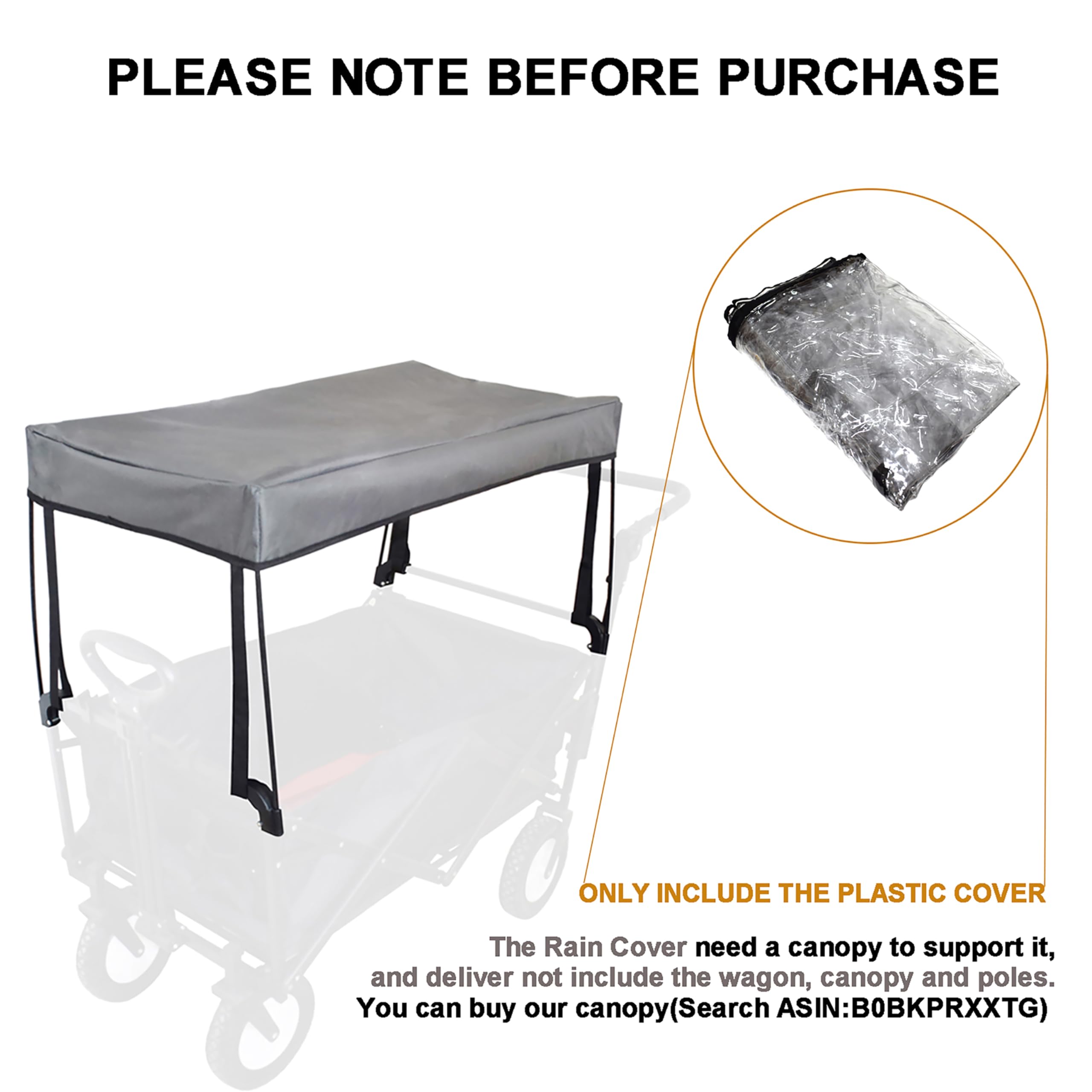 Rain Cover for Wagon Universal Clear Plastic Awning for Collapsible Beach Folding Utility Kids Grocery Push Stroller Wagon Cart Accessories Foldable