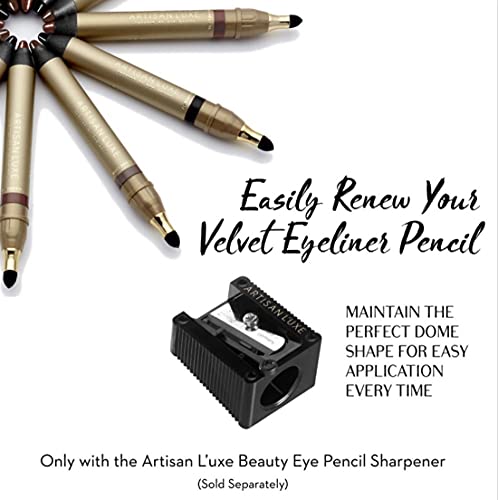 Artisan L'uxe Beauty Velvet Jumbo Eyeliner Pencil - Smokey Eyes in 3 Minutes - Water-Proof Smudge-Proof, Long-Lasting - Age-Defying Essential Oils - Seduction (Shade: Chocolate Brown) (Dark Chocolate Brown)