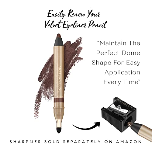 Artisan L'uxe Beauty Velvet Jumbo Eyeliner Pencil - Smokey Eyes in 3 Minutes - Water-Proof Smudge-Proof, Long-Lasting - Age-Defying Essential Oils - Seduction (Shade: Chocolate Brown) (Dark Chocolate Brown)