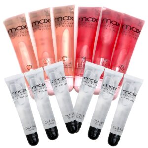 max makeup cherimoya clear lip polish bulk (clearpeachstrawberry)