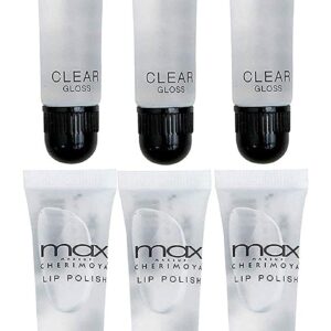 Max Makeup Cherimoya Clear Lip Polish bulk (ClearPeachStrawberry)