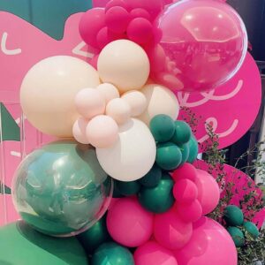 KALOR 18 Inch Hot Pink Balloons, 10 Pcs Hot Pink Matte Latex Balloons Big Round Balloons for Wedding, Baby Shower, Birthday Party and Event Decoration