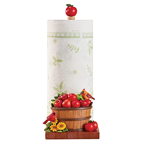 Collections Etc Hand-Painted Harvest Apple Paper Towel Holder