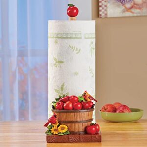 Collections Etc Hand-Painted Harvest Apple Paper Towel Holder