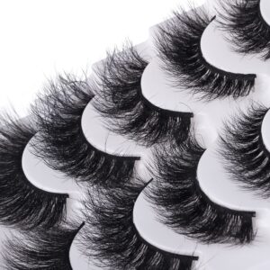 eyelashes 8d mink lashes pack natural look fluffy false siberian mink eyelashes dramatic thick wispy eye lashes 5 pairs