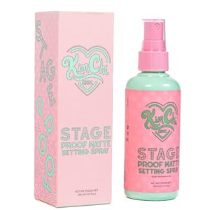 kimchi chic beauty stage proof matte setting spray, makeup finishing mist and fixative for all skin types, 3.55 fl oz