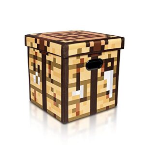 minecraft crafting table storage bin cube organizer with lid | 15 inches