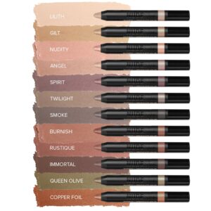 Nudestix Magnetic Luminous Eye Color Pencil, Eyeshadow + Eyeliner + Eyelid Primer + Highlighter Stick, Satin Finish Cream Makeup, Long Lasting, Waterproof, Shade: Smoke